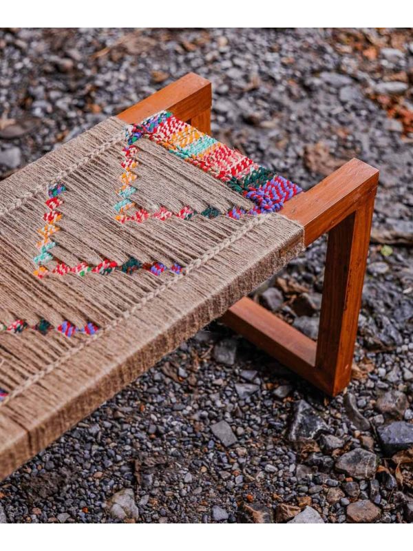 Jute bench | Buy woven jute bench online | Kalpané