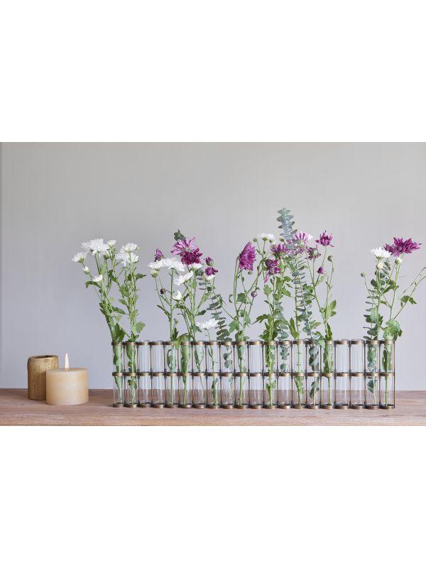 Hinged test tube vase| Buy glass tube vase| Kalpané
