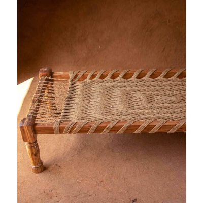 Woven Indian charpoy bench | Buy jute charpoy online | Kalpané